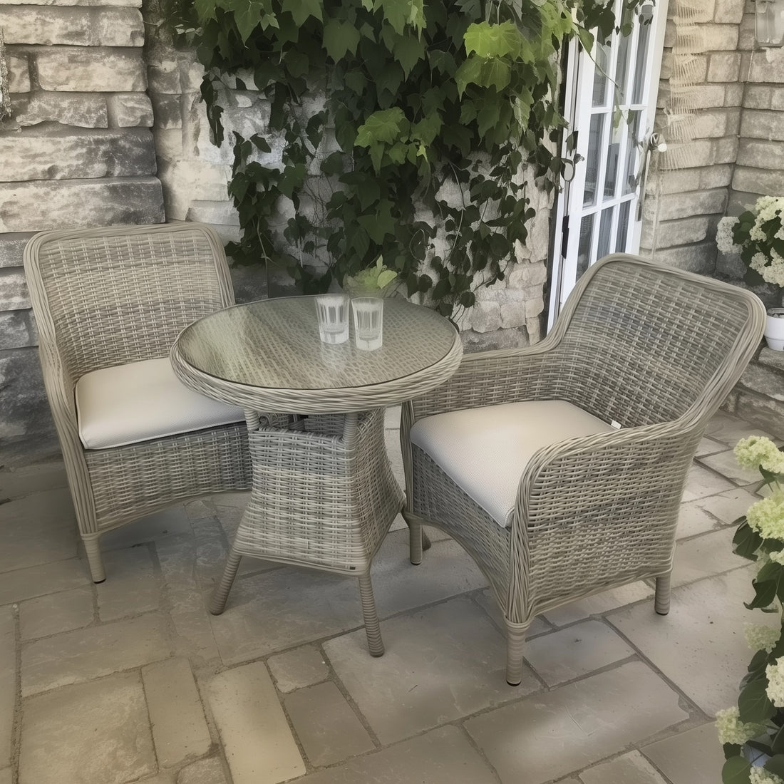 Hill & Dale Malton Bistro Set - Brown – Yorkshire Garden Centres